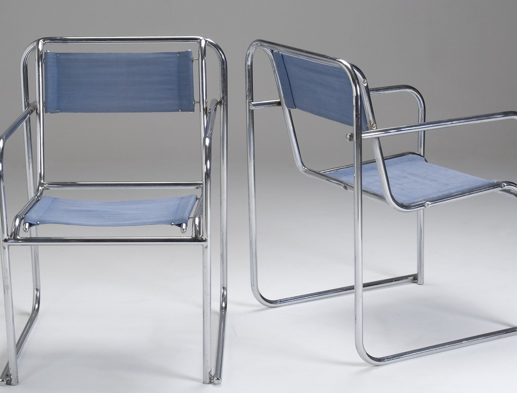 Jacksons - Pair of P.E.L Stacking Chairs - Bruno Pollock